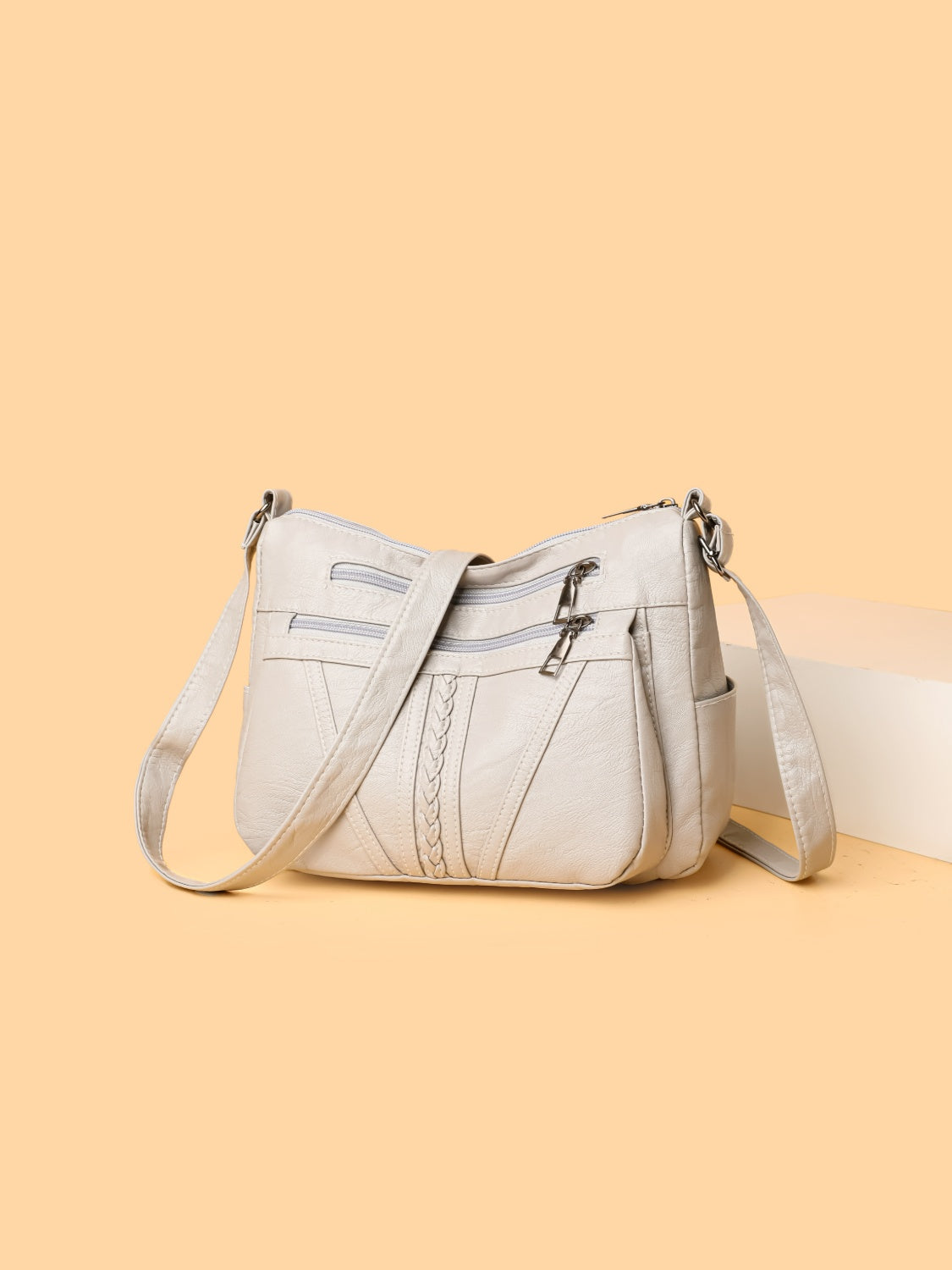 Emery Woven Trim Vegan Leather Crossbody Bag | Boho Chic Bag – Rezortly