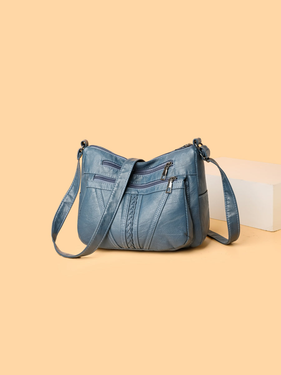 Emery Woven Trim Vegan Leather Crossbody Bag | Boho Chic Bag – Rezortly
